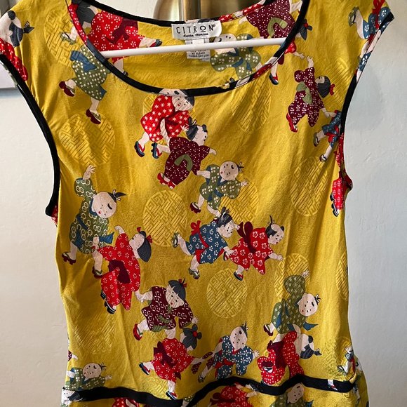 Citron | Tops | Citron Asian Medallion Patterned Blouse | Poshmark